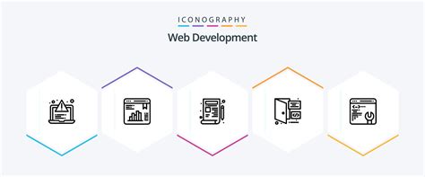 Web Development Line Icon Pack Including Web Page Page Blueprint Development Browser