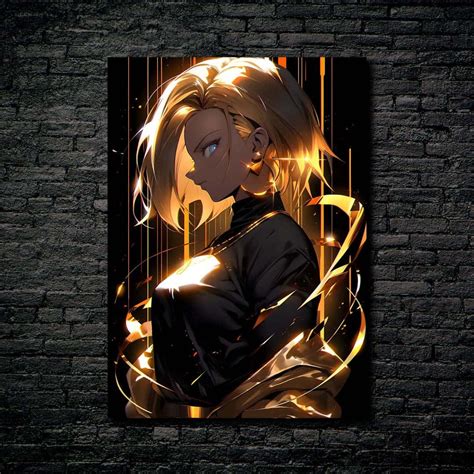 Download Android18 Glowing Aura Artwork Wallpaper