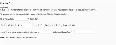 Solved Problem Points Let X Be The Number Of Bits In Chegg Com