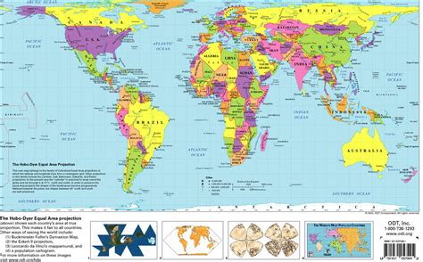Hobo Dyer World Map Projection Intended To Maps On The Web