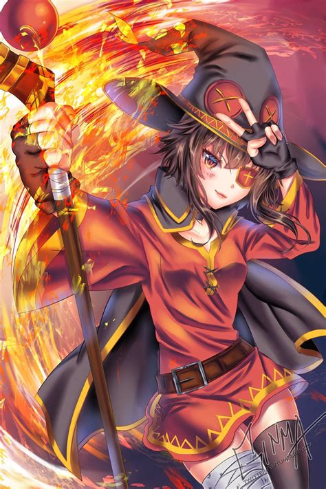 Anime Girl Fire Mage