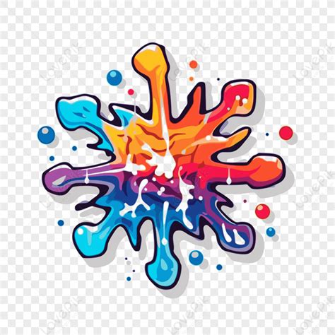 흰색 배경 클립 아트에 애니메이션 다채로운 그림 스플래시 디자인 벡터상표 Png 일러스트 무료 다운로드 Lovepik