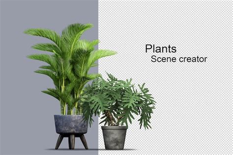 Premium Psd Wide Variety Of Trees And Shrubs Rendering