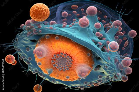 Organization And Function A Detailed Look At Cellular Structure And Organelles Stock
