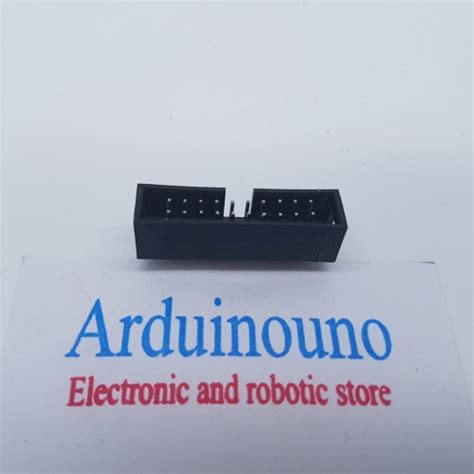 Jual Socket Straight Idc 2x10 Pin Box Header Connector 20p 2 54mm Soket Jakarta Barat