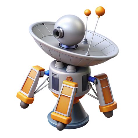 Remarkable Minimalist Hyper Specific Concept Art Style Isolated Cutout Of A Single Robotic