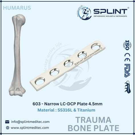 Titanium Narrow Lc Dcp Plate 4 5mm At Rs 7625 In Rajkot Id 2853604899230