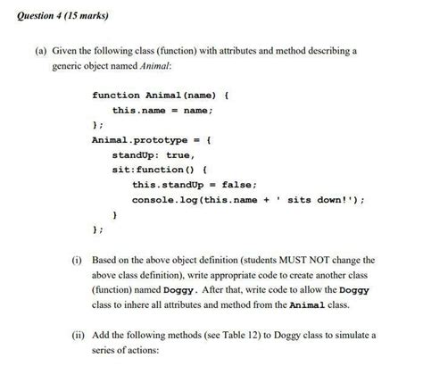 Solved Question Marks A Given The Following Class Chegg