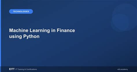Machine Learning In Finance Using Python — Training Eitt