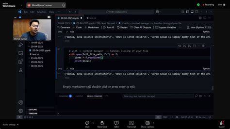 day10 datascience python filehandling learningeveryday… enjoy bhodra