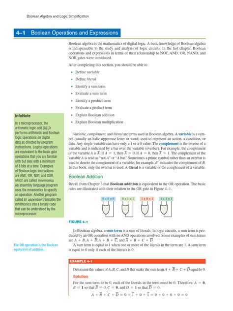 Boolean Operations And Expressions Pdf Boolean Algebra Teaching Mathematics
