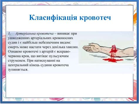 Невідкладна домедична допомога Види і наслідки кровотеч Невідкладна допомога при кровотечах