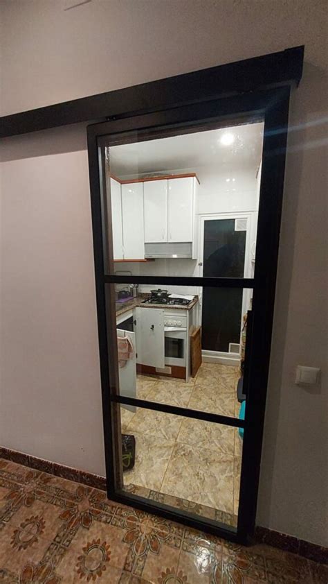Puerta Deslizante Con Guía Superior Carpintería De Aluminio Barcelona