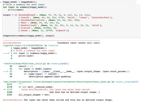 week 1 assignment 2 convolutional model application attribute error