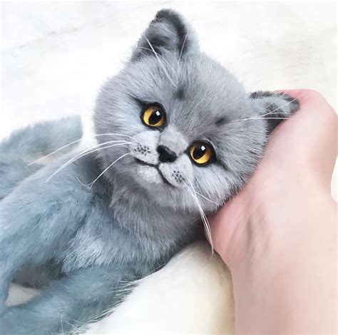 British Shorthair Kitten Plush Toy Made To Order 3d Realistic Cat Plushie Stuffed Cat Cat