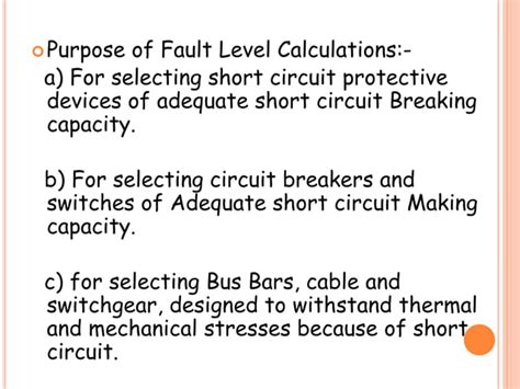 Fault Level Calculation Pptx Computer Networking Computing
