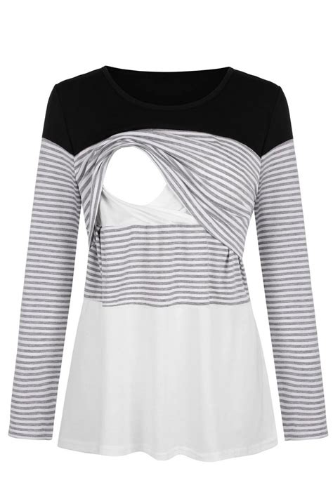 Badubg Нови ежедневни дрехи за бременни Горнища за кърмене Тениски за