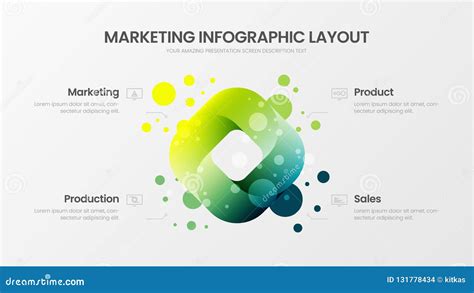4 Option Rectangle Analytics Vector Illustration Template Business Data Design Layout Quad
