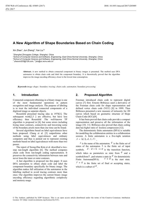 Pdf A New Algorithm Of Shape Boundaries Based On Chain Coding