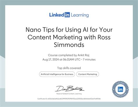 ankit raj on linkedin certificate of completion