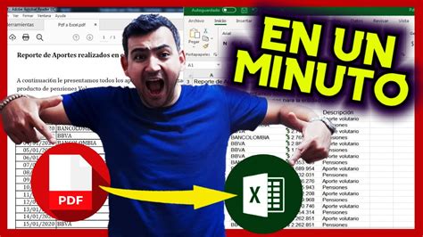 Como CONVERTIR Un Archivo PDF En EXCEL SIN PROGRAMAS Como Pasar Un DOCUMENTO De PDF A Excel