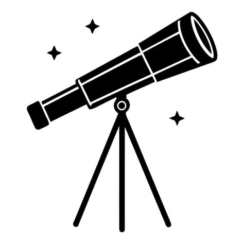 Vintage Telescope Vector For Science Illustration Design Premium Ai