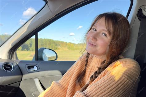Premium Photo Portrait Of Happy Cute Woman Teenager Girl Sitting In