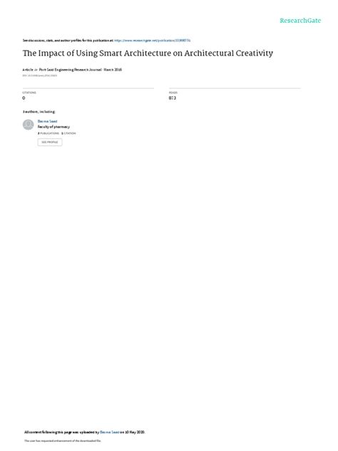 The Impact Of Using Smart Architecture On Architec Pdf Creativity