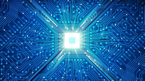 Fly Above Data Stream With Chip Clip Contains Data Data Stream Transfer Communication