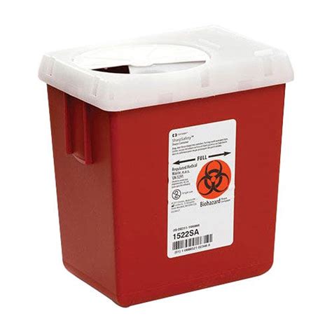 Sharpsafety Sharps Container 2 2 Quart Phlebotomy W Rotor Opening Lid Ace Southern