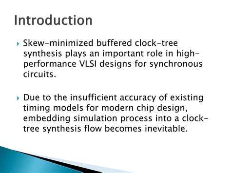 Ppt Fast Timing Model Independent Buffered Clock Tree Synthesis Powerpoint Presentation Id