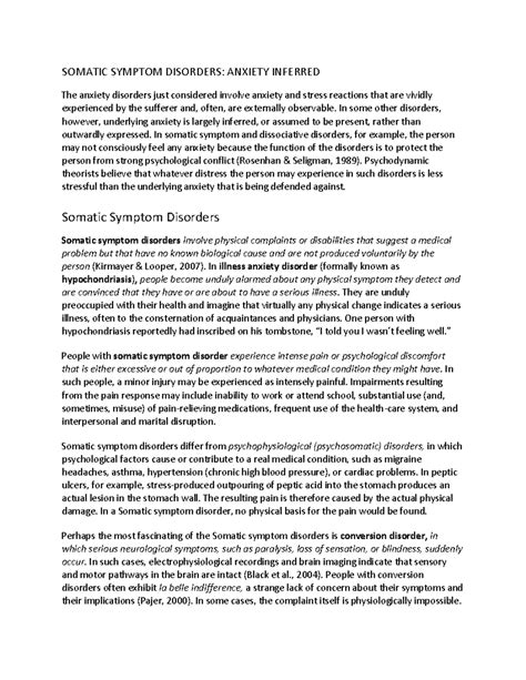 Somatic Symptom Disorders Warning Tt Undefined Function 32 Warning Tt Undefined Function
