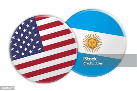 미국 뉴스 개념 미국 국기에 아르헨티나 플래그 단추 백색 배경에 3d 그림 3차원 형태에 대한 스톡 벡터 아트 및 기타 이미지 3차원 형태 International