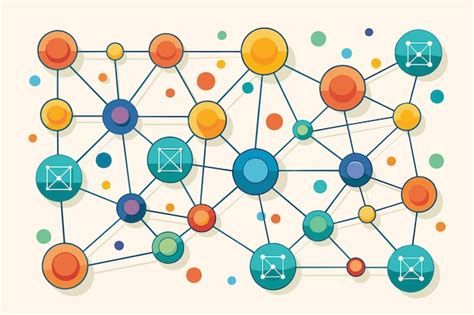Network Of Interconnected Nodes And Pathways Premium Ai Generated Vector