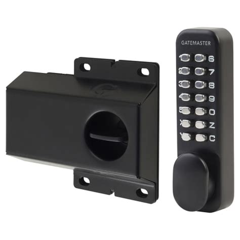 Gatemaster Superlatch Marine Grade Push Button Gate Code Lock Black IronmongeryDirect Same