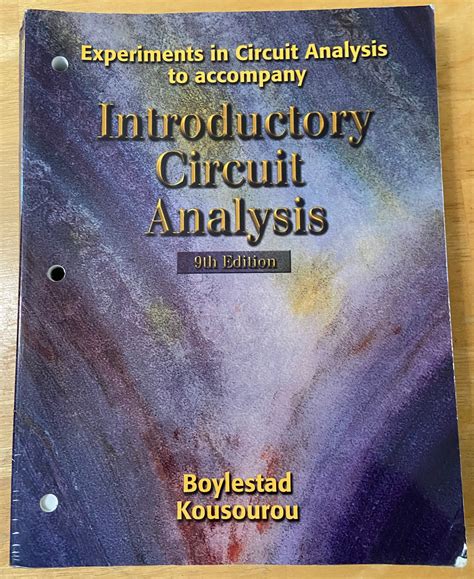 Experiments In Circuit Analysis To Accompany Introductory Circuit