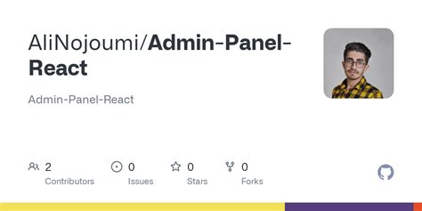 GitHub AliNojoumi Admin Panel React Admin Panel React