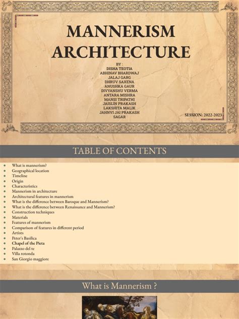 Mannerism Architecture Pdf Architectural Design Architecture