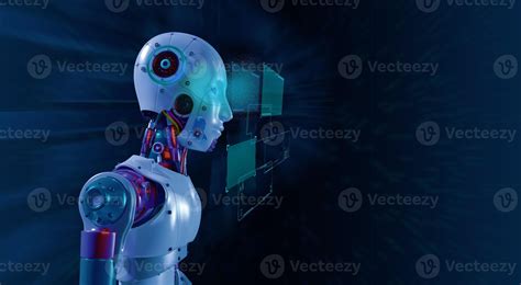 robot ai technology touchscreen frame element artificial intelligence