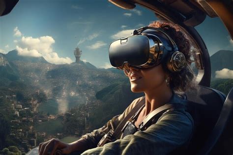 Premium Ai Image Concept Of Virtual Reality Technology Applied To The Tourism Sector And