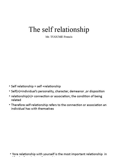 The Self Relationship Pdf Love Mind