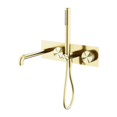 Nero Opal Progressive Shower System With Spout 230mm Brushed Gold