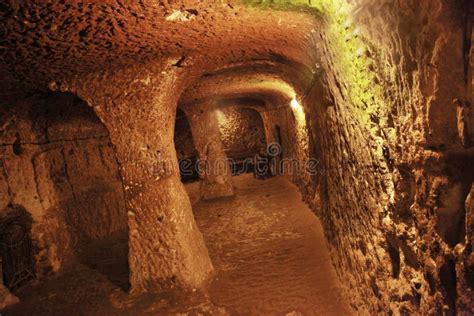 Tunnel Of The Kaymakli Derinkuyu Underground City Stock Image Image Of Kaymakli Anatolia