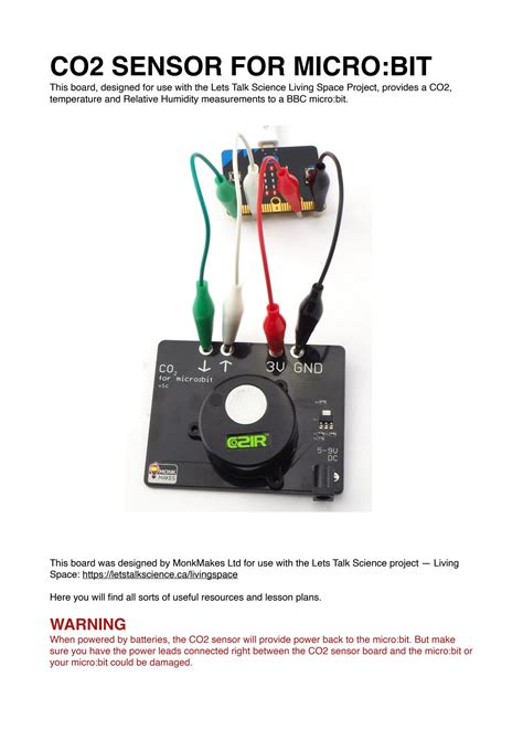 Co2 Sensor For Microbit By Etc Educational Technology Connection Hk