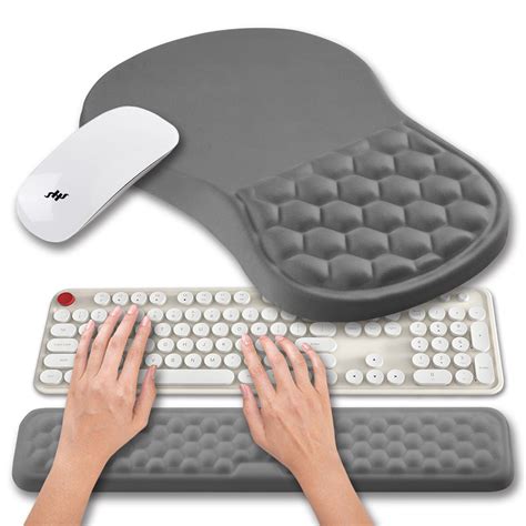 Hokafenle 2 In 1 Ergonomic Mouse Pad Wrist Support And Wrist Rest For Computer