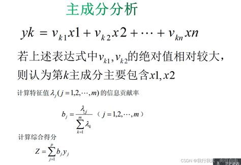主成分分析pca算法pca综合得分计算 Csdn博客