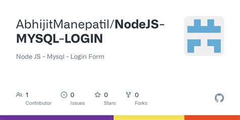 Github Abhijitmanepatilnodejs Mysql Login Node Js Mysql Login Form