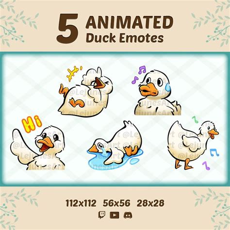 Animated Twitch Emote Streamer Animated Duck Emote X Pack Twitch Youtube Discord Etsy