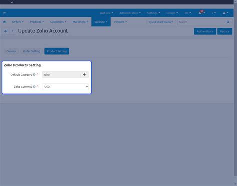CS Cart Zoho Inventory Integration WebKul