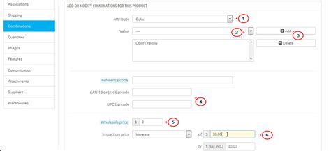 PrestaShop X How To Set Up Attributes That Impact On Products Price Template Monster Help